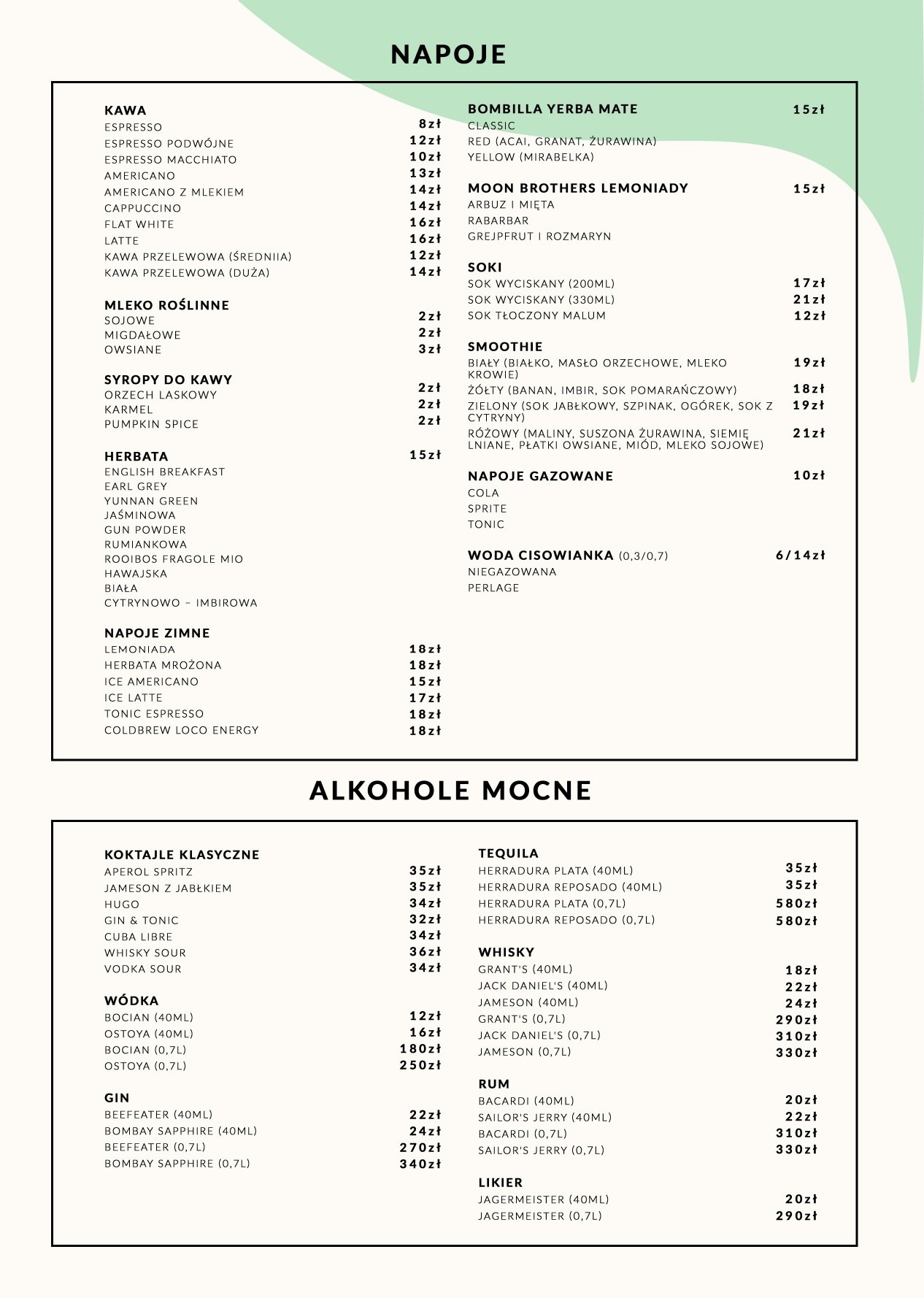 Menu – DESKI Restauracja